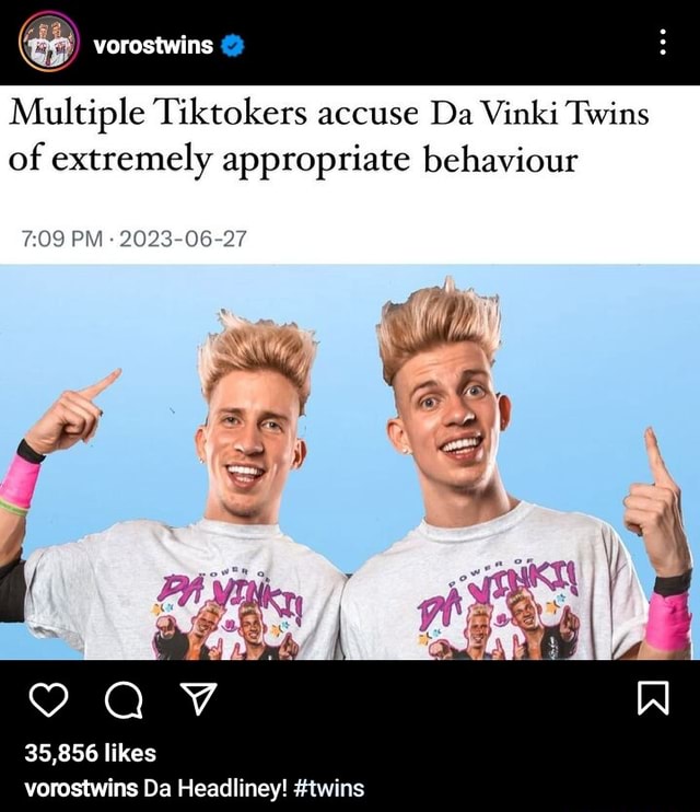 Multiple Tiktokers accuse Da Vinki Twins of extremely appropriate ...