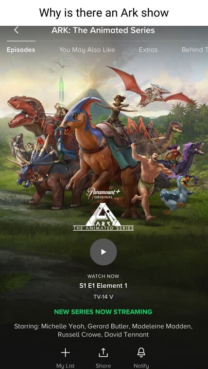 Y is there an Ark show ARK: The Animated Series WaTCH Now S1E1 Element ...