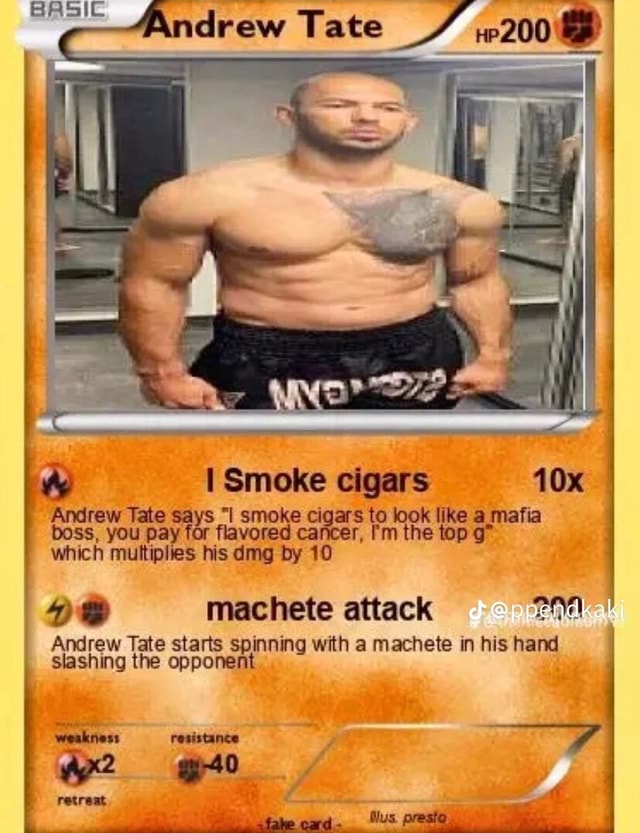 Tate I I Smoke cigars Andrew Tate says smoke cigars to look like a ...