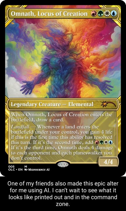 Omnath, Locus of Creation Legendary Cieature your the OLE EN MiDrOURNEY ...