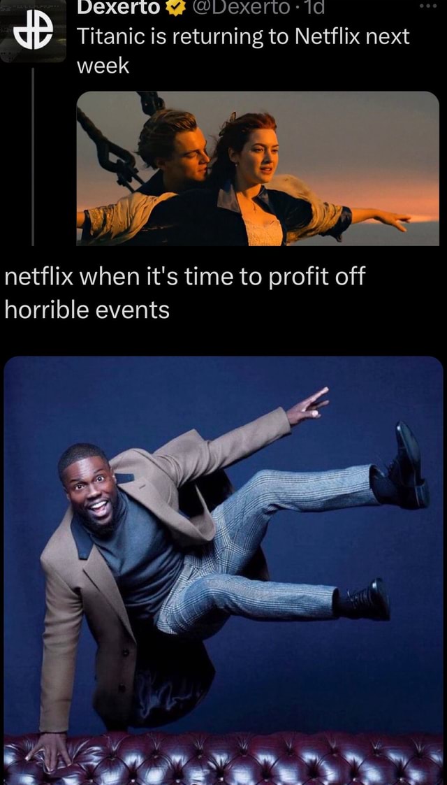 Vexerto Titanic is returning to Netflix next week netflix when it's ...
