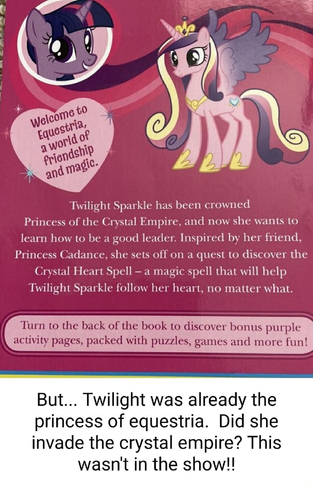 Twilight Sparkle has been crowned Princess of the Crystal Empire, and ...