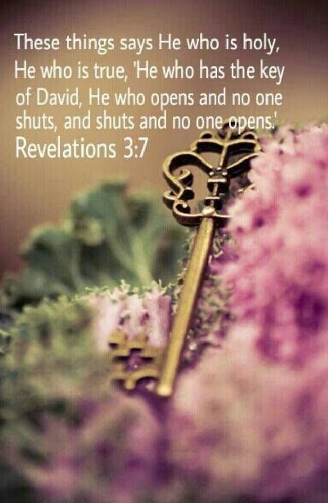 These things says He who is holy, He who is true, 'He who has the key ...