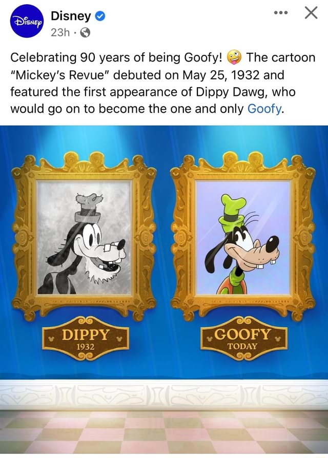 Disney @ Celebrating 90 years of being Goofy! The cartoon "Mickey's ...