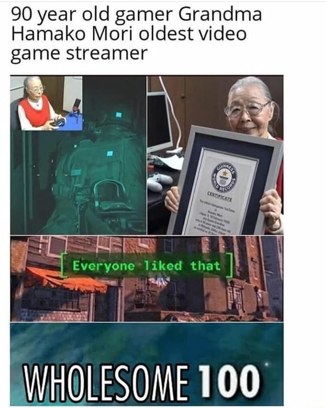 90 year old gamer Grandma Hamako Mori oldest video game streamer ...