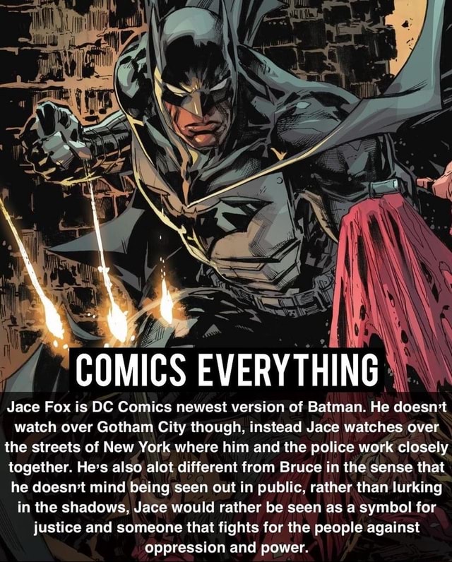 AS t_ COMICS EVERYTHING Jace Fox is DC Comics newest version of Batman ...