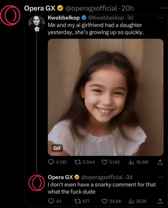 Opera GX @ @operagxofficial Kwebbelkop @Kwebbelkop Me and my ai ...