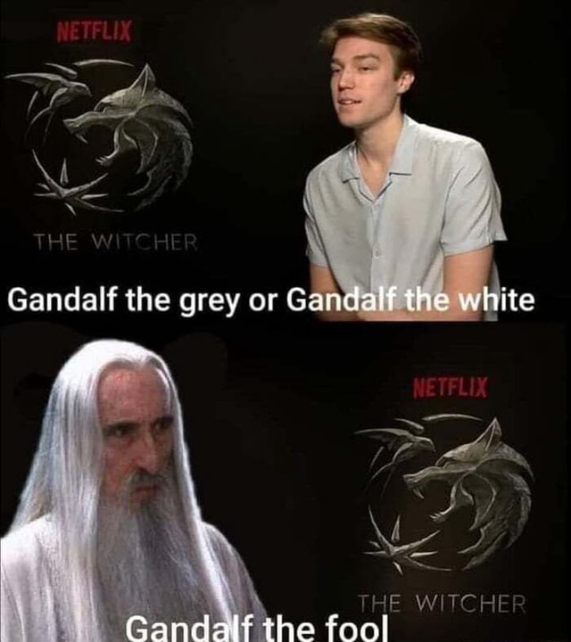 Gandalf the grey or Gandalf the white THE WITCHE Gandalf the fool - iFunny
