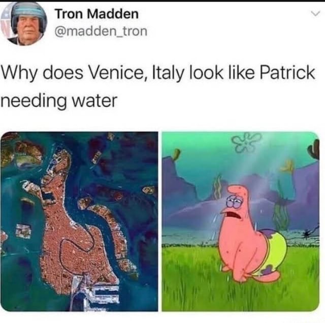 Tron Madden @madden tron Why does Venice, Italy look like Patrick ...