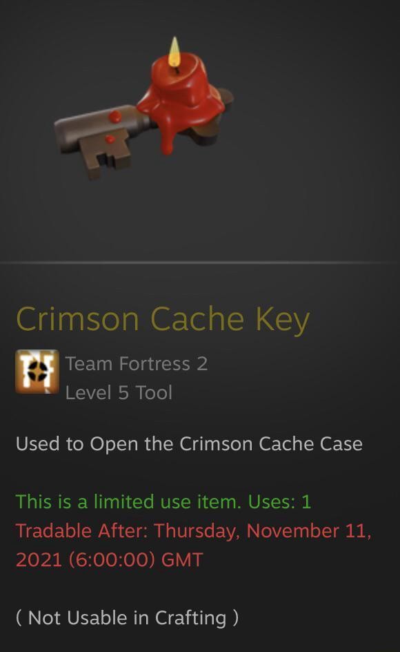 Crimson Cache Key TY Team Level Fortress Tool 2 Level 5 Tool Used to ...