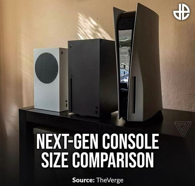 NEXT-GEN CONSOLE SIZE COMPARISON Source: TheVerge - iFunny