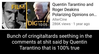 Quentia Roger Deakins Polarizing Opinions on. ysar Bunch of ...