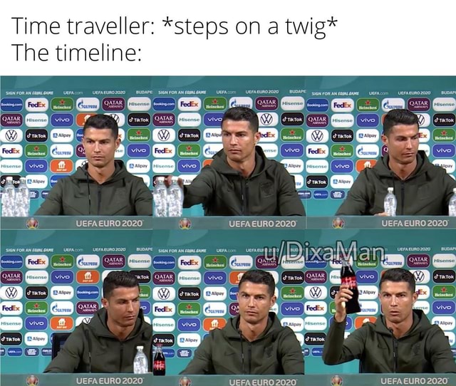 Time traveller: *steps on a twig* The timeline: SIGN FOR AN FQMULGAME ...