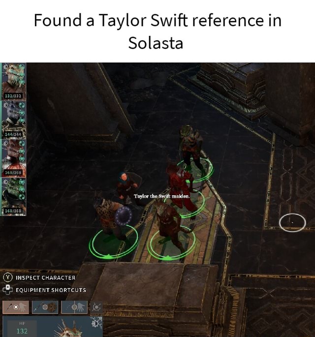 Found a Taylor Swift reference in Solasta equipment sHortcuts 132 - iFunny