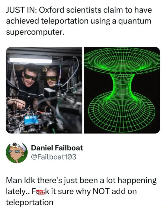 JUST IN: Oxford scientists claim to have achieved teleportation using a ...
