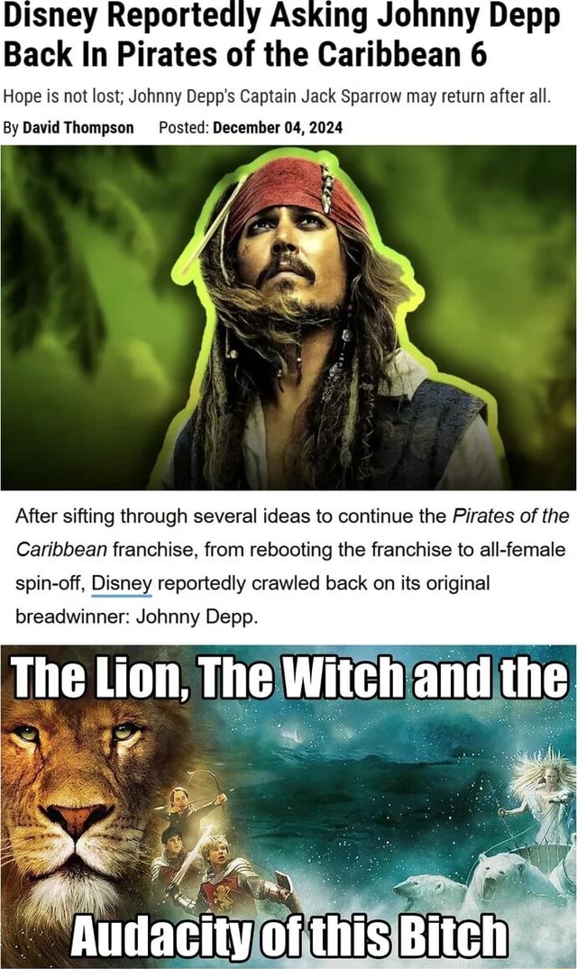 Disney Reportedly Asking Johnny Depp Back In Pirates of the Caribbean 6 ...
