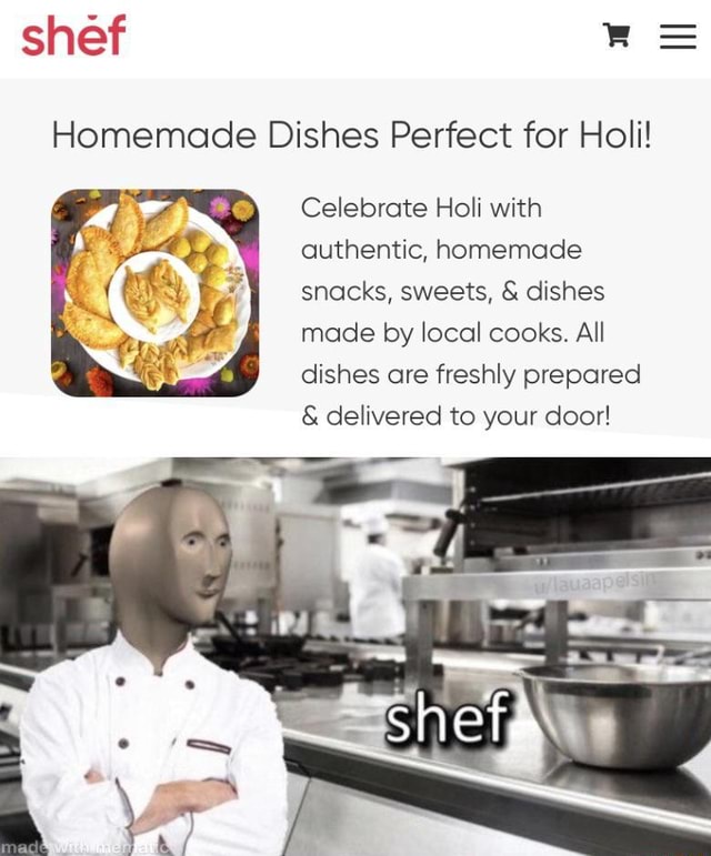 Shef Homemade Dishes Perfect for Holi! rf Celebrate Holi with authentic ...