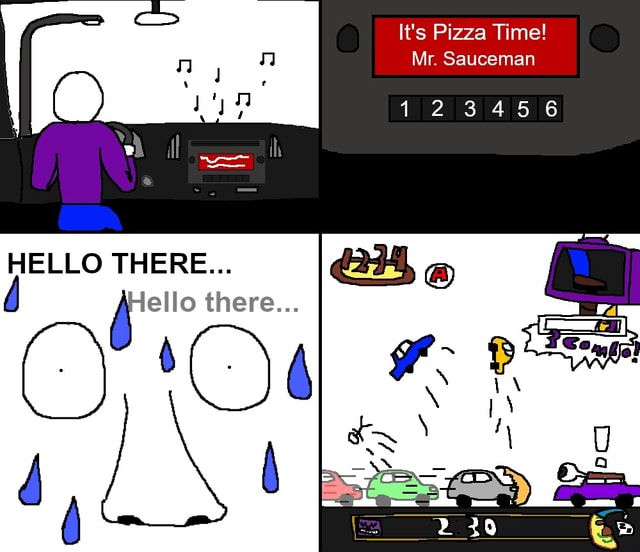 It's Pizza Time! Mr. Sauceman 123456 HELLO THERE... ello there... ever - iFunny
