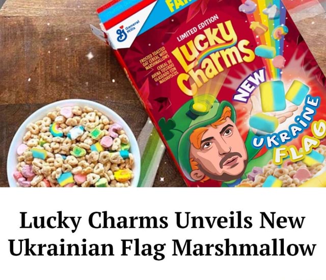 Lucky Charms Unveils New Ukrainian Flag Marshmallow - iFunny