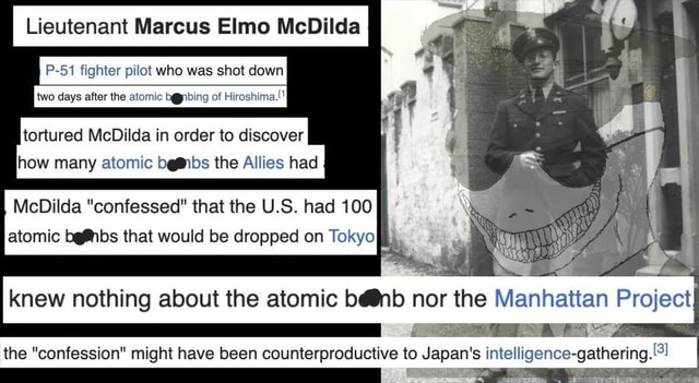 Lieutenant Marcus Elmo McDilda P-51 fighter pilot who was shot down two ...