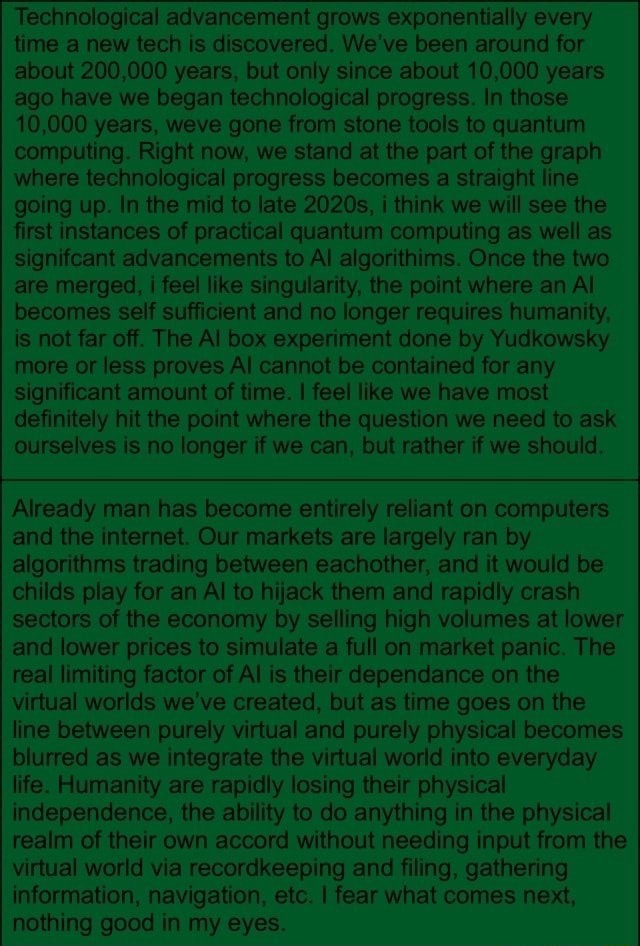 Technological advancement grows exponentially every time a new tech is ...