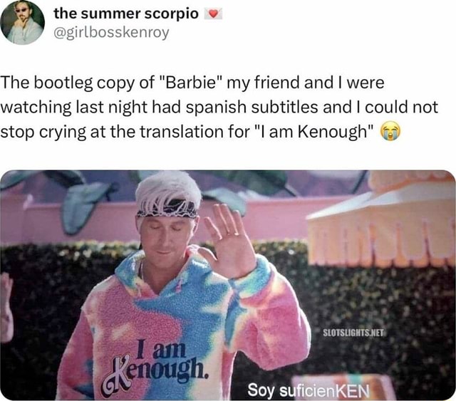 The summer scorpio @girlbosskenroy he bootleg copy of "Barbie" my ...
