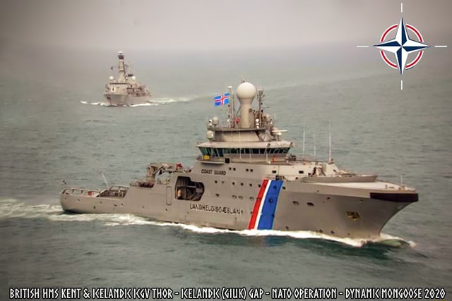 British HMS KENT & Icelandic ICGV THOR on NATO joint operation - iFunny