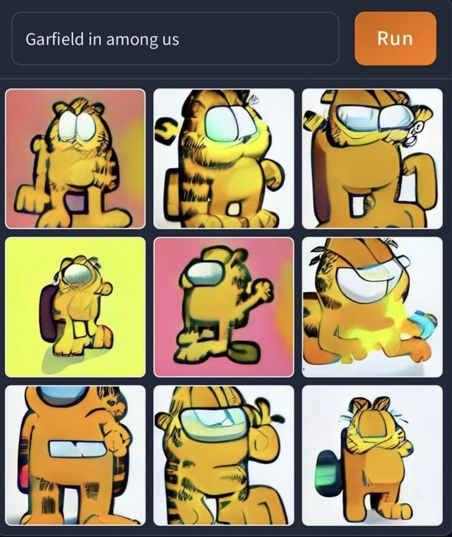 Garfield in among us Run - iFunny