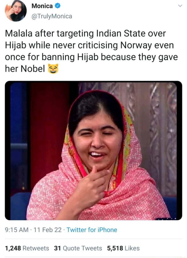 Monica Malala after targeting Indian State over Hijab while never ...