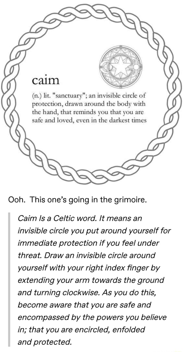 Invisible circle of protection, drawn around the body with the hand ...