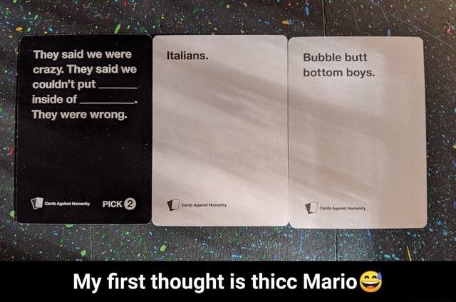 My first thought is thicc Mario😅 - iFunny