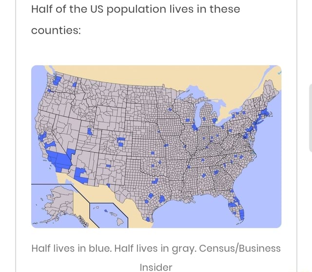 Half of the US population lives in these counties: Half lives in blue ...