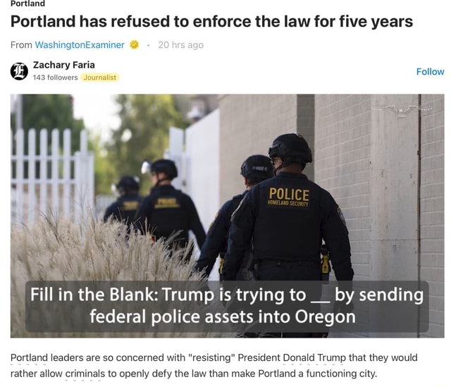 Portland has refused to enforce the law for five years Portland From ...