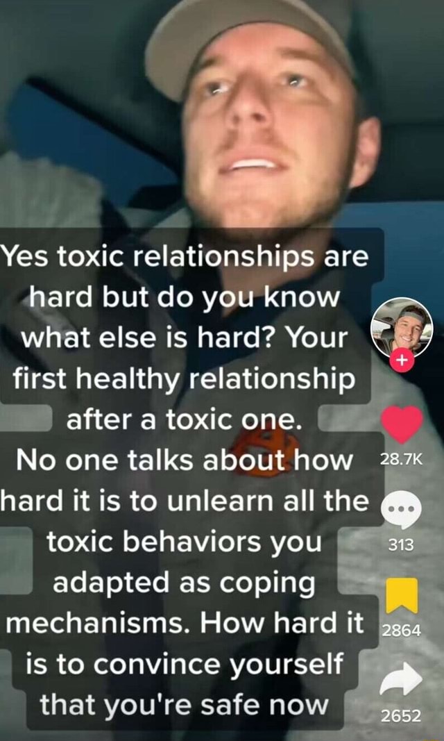 Yes toxic relationships are hard but do you know what else is hard ...