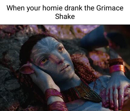 When your homie drank the Grimace Shake ff - iFunny