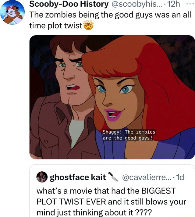 Scooby-Doo History @scoobyhis...-12h The zombies being the good guys ...