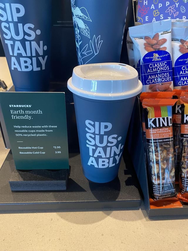 STARBUCKS' Earth month friendly. Help reduce waste with these reusable ...
