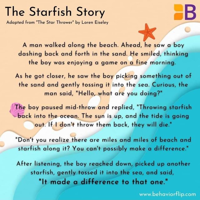 The Starfish Story =B Adapted from "The Star Thrower" by Loren Eiseley ...