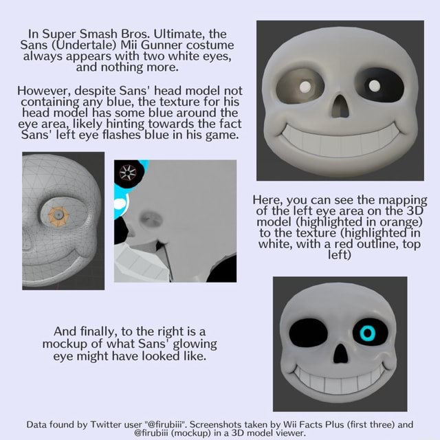 In Super Smash Bros. Ultimate, the Sans (Undertale) Mii Gunner costume ...