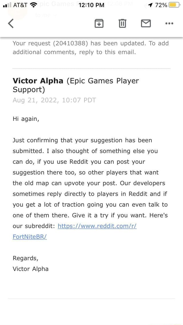 PM Your request (20410388) has been updated. To add additional comments ...