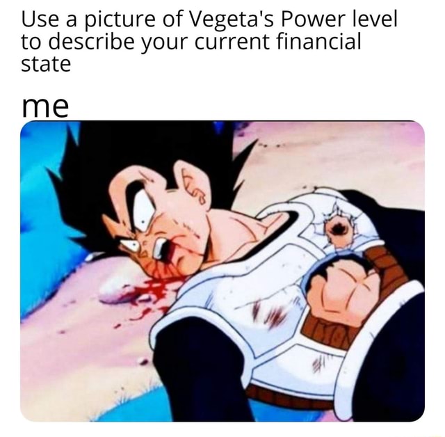 Use a picture of Vegeta's Power level to describe your current ...