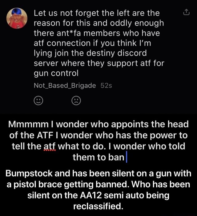 Let us not forget the left are the reason for this and oddly enough ...
