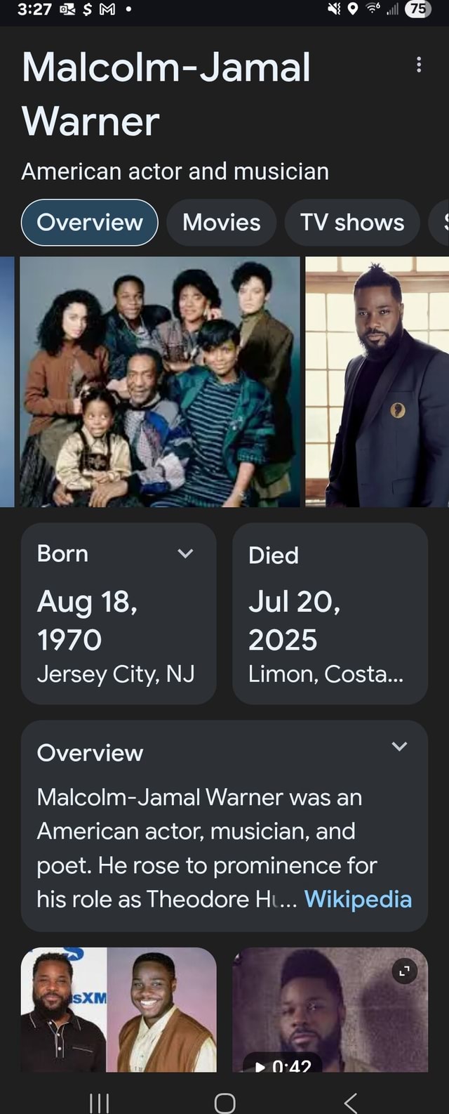 Il Malcolm-Jamal Warner American actor and musician Overview Movies TVshows Born Died Aug 18 ...
