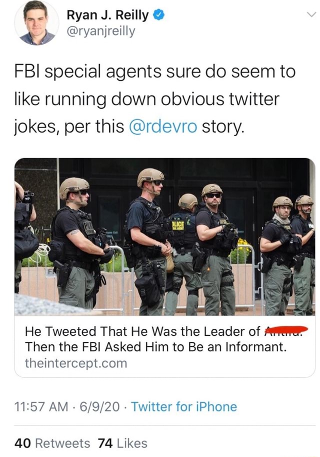 FBI special agents sure do seem to like running down obvious twitter ...