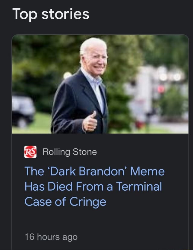 Top stories RS Rolling Stone The 'Dark Brandon' Meme Has Died From a ...