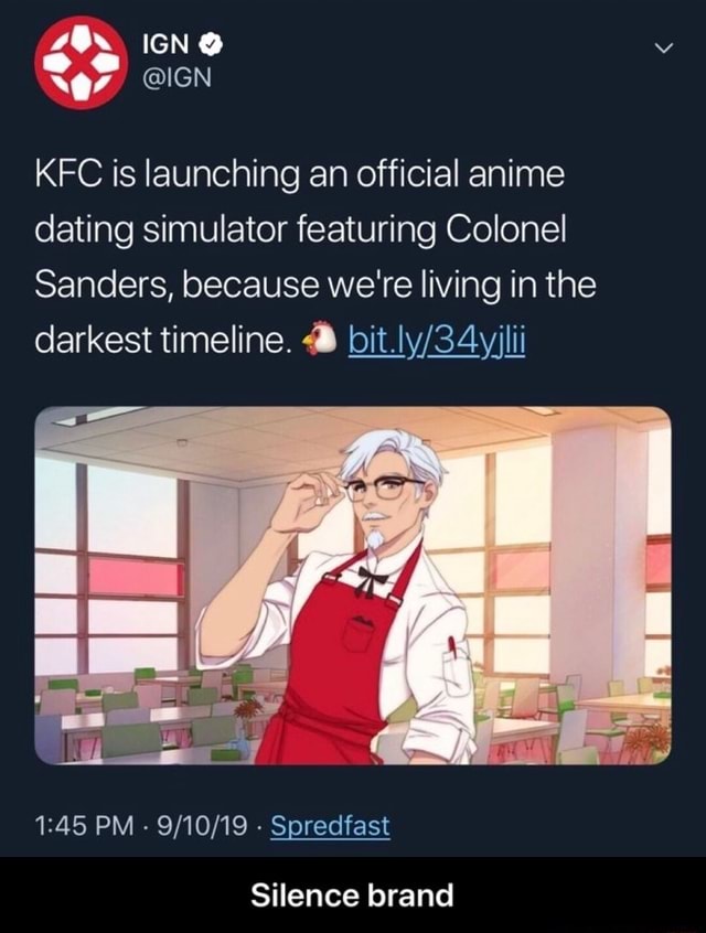 KFC is launching an official anime dating simulator featuring Colonel ...