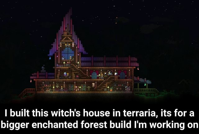 I built this witch's house in terraria, its for a bigger enchanted ...