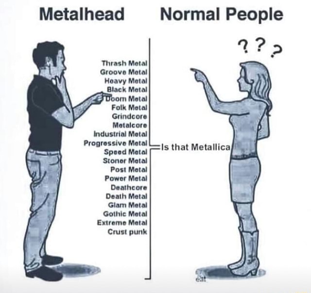 Metalhead Normal People Thrash Metal Groove Metal Hoavy Metal Black ...