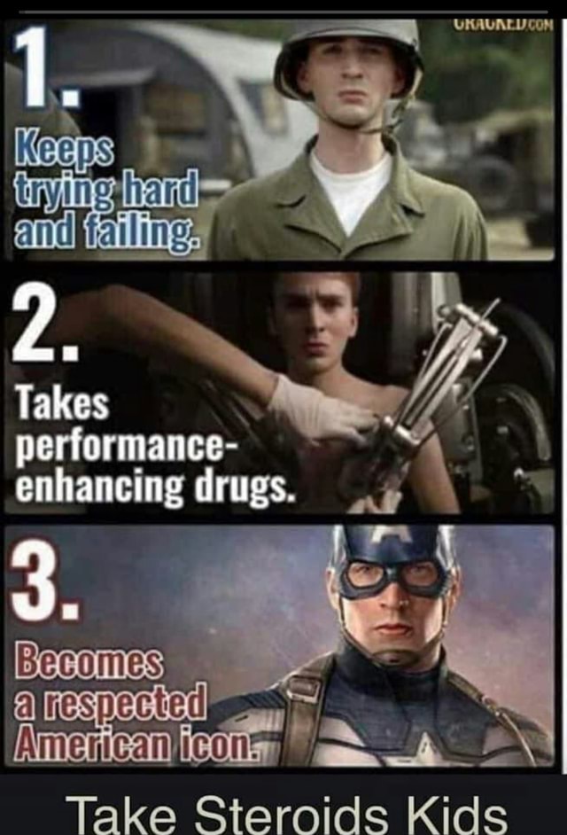 Keens and 2. Takes performance- enhancing drugs. ab Becomes Take ...