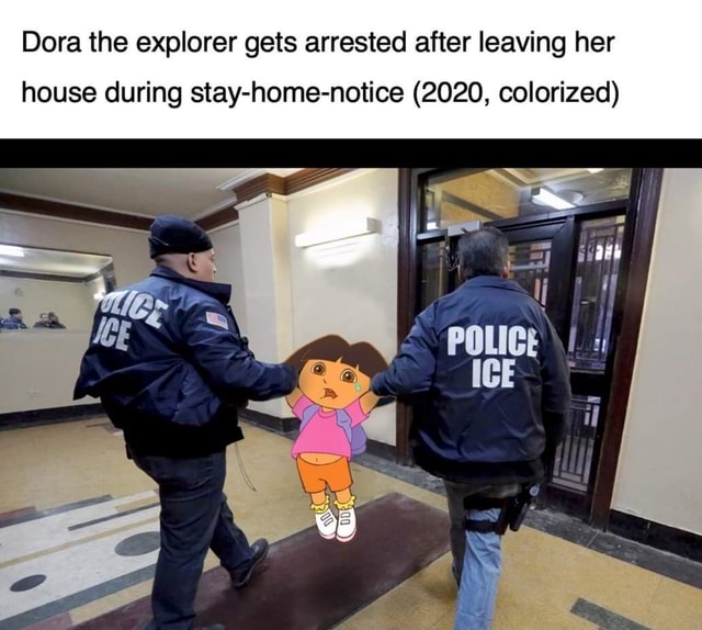 Dora the explorer gets arrested after leaving her house during stay ...